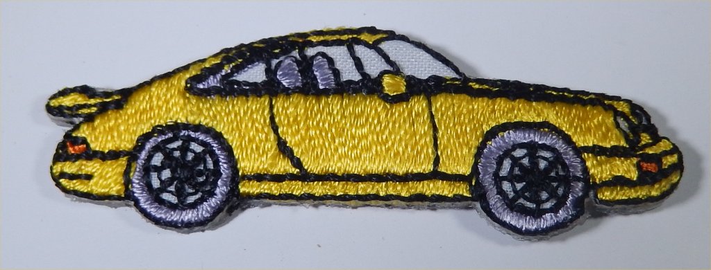 Embroidered sew on Patch Porsche 911 yellow – German Aircooled